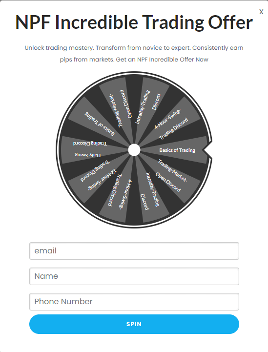 Spin The Wheel To Trading Mastery: NPF’s Incredible Offer